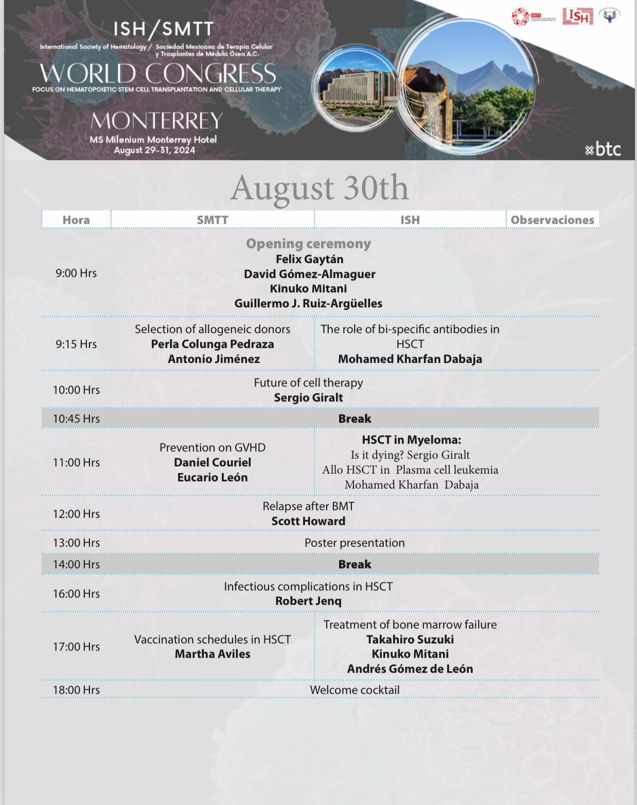 International Society of Hematology | ISH /SMTT WORLD CONGRESS 2024 ...